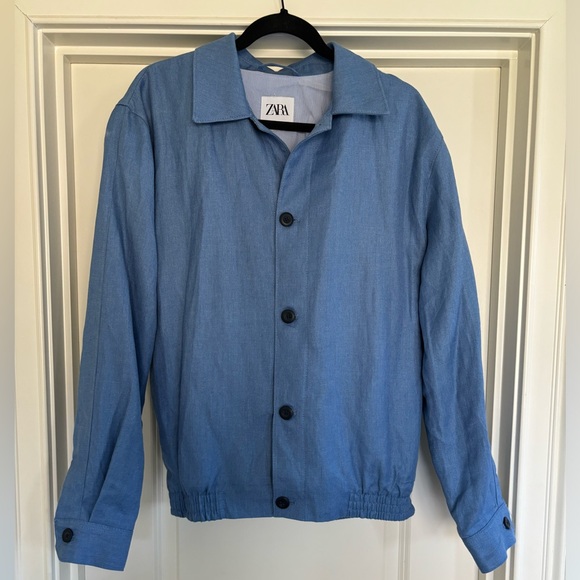 Zara | Jackets & Coats | Zara Mens Blue Jacket | Poshmark